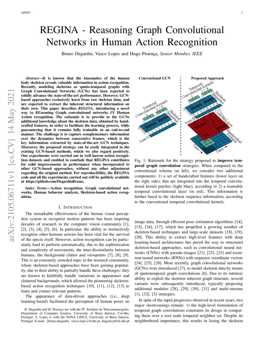 REGINA - Reasoning Graph Convolutional Networks in Human Action ...