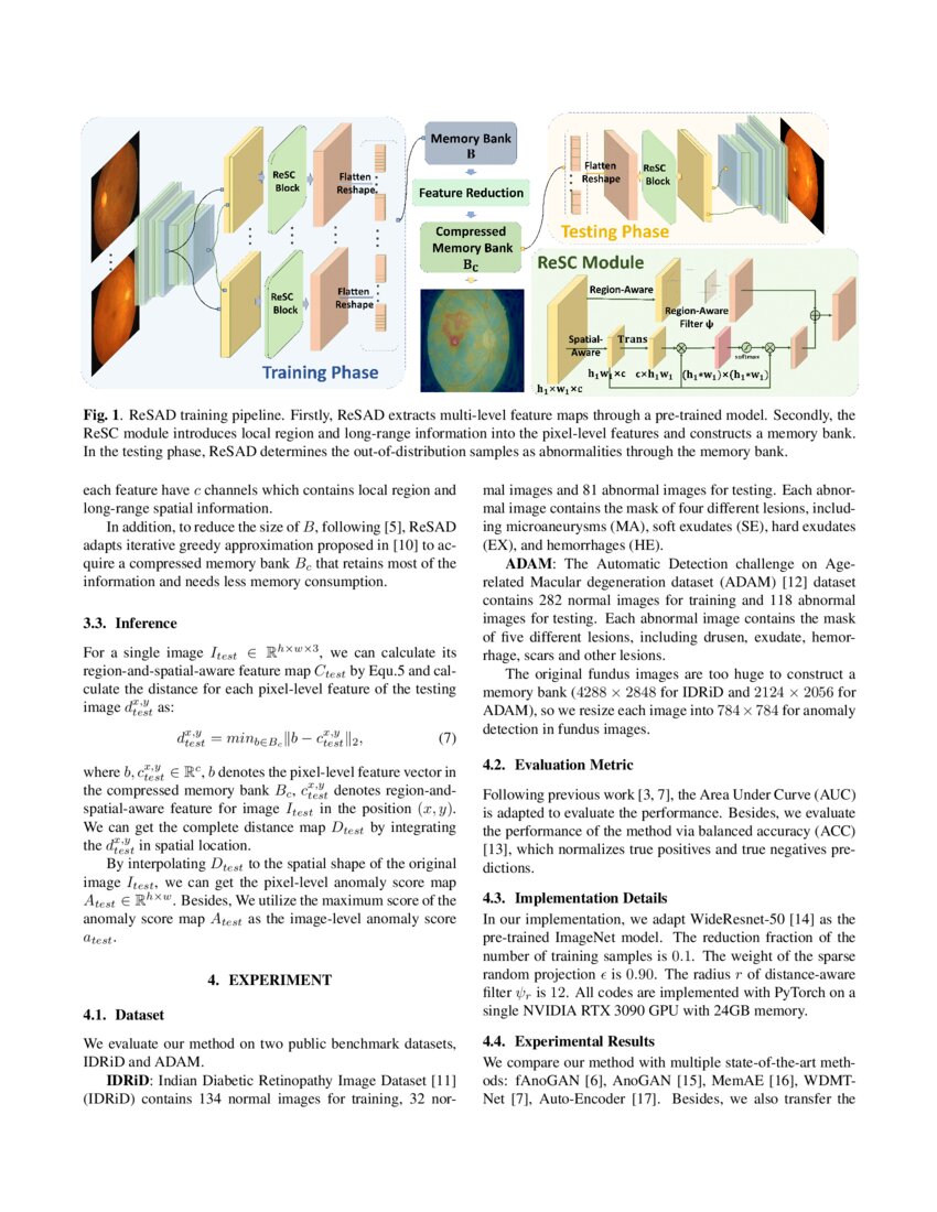 Region And Spatial Aware Anomaly Detection For Fundus Images Deepai