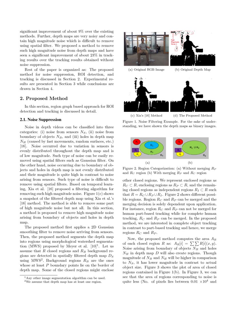 Region Graph Based Method For Multi Object Detection And Tracking Using Depth Cameras Deepai 2581