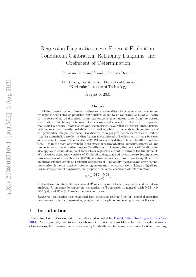 Regression Diagnostics Meets Forecast Evaluation Conditional