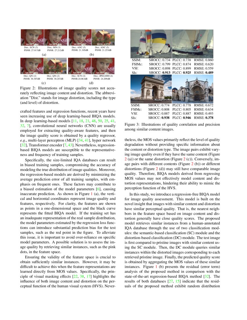 Regression-free Blind Image Quality Assessment | DeepAI