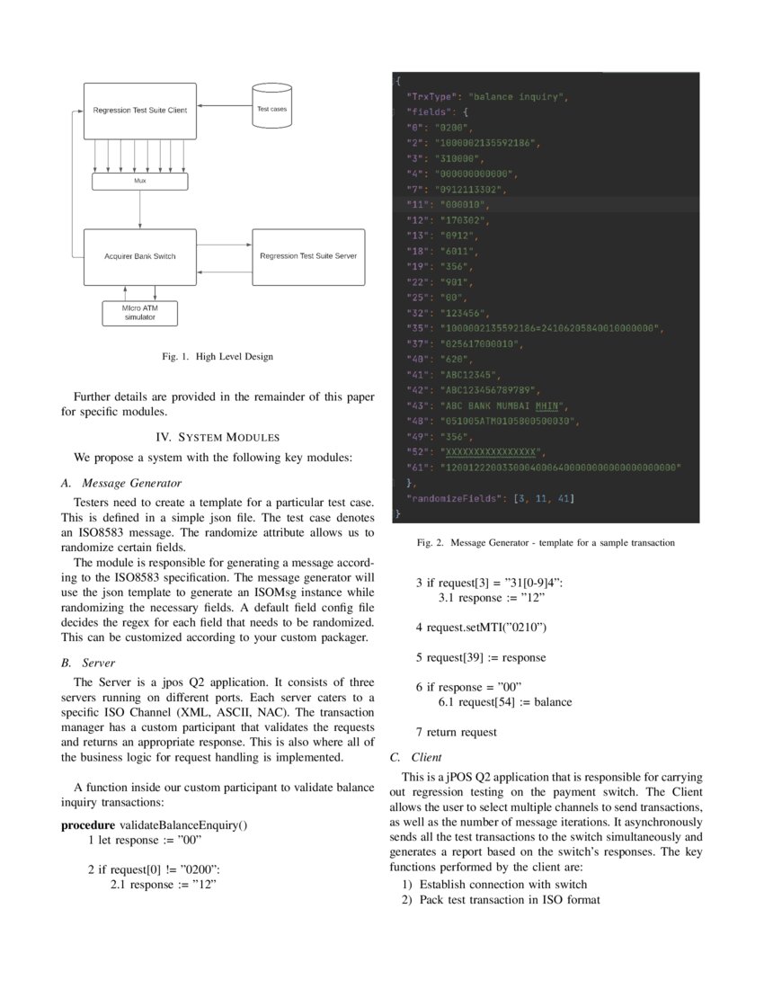 Regression Test Suite for Payment Switch using jPOS | DeepAI