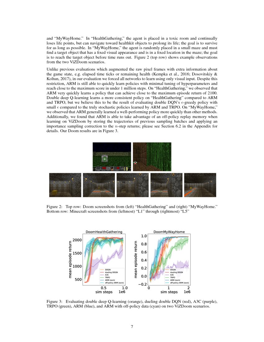 Regret Minimization For Partially Observable Deep Reinforcement