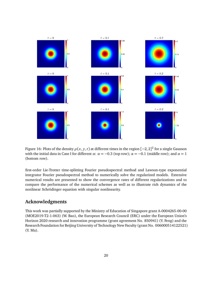 Regularized Numerical Methods For The Nonlinear Schrödinger Equation With Singular Nonlinearity