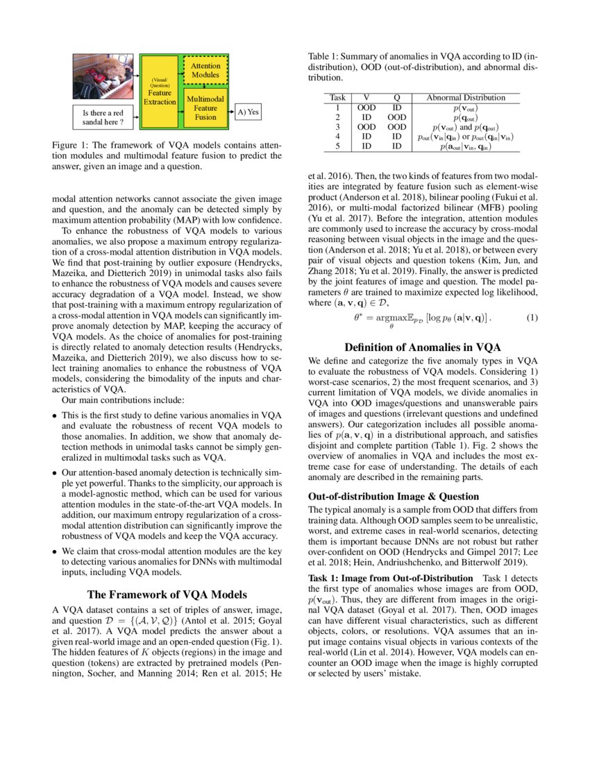 Regularizing Attention Networks For Anomaly Detection In Visual Question Answering Deepai