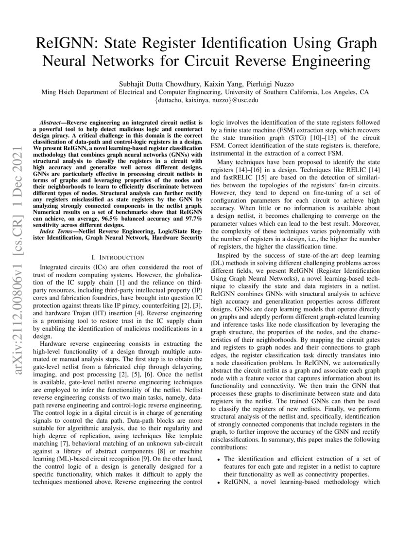 ReIGNN: State Register Identification Using Graph Neural Networks for ...