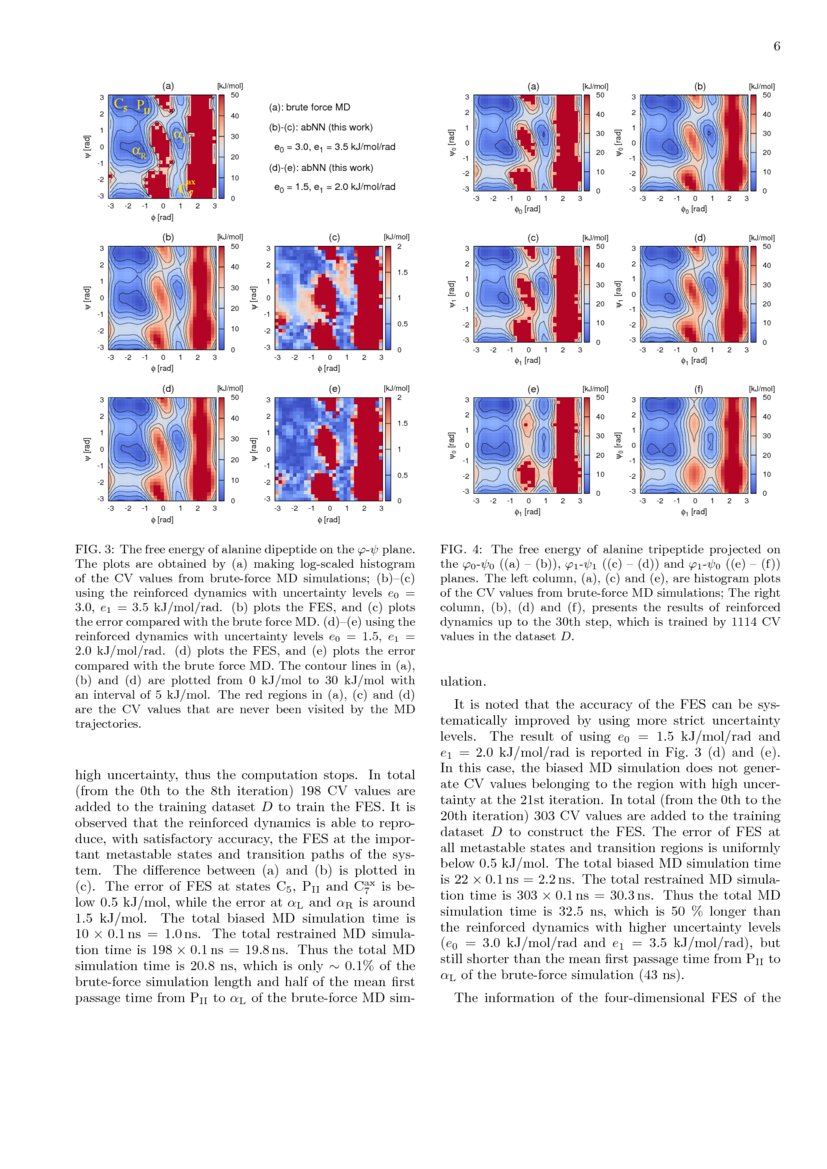 Reinforced dynamics for enhanced sampling in large atomic and molecular ...