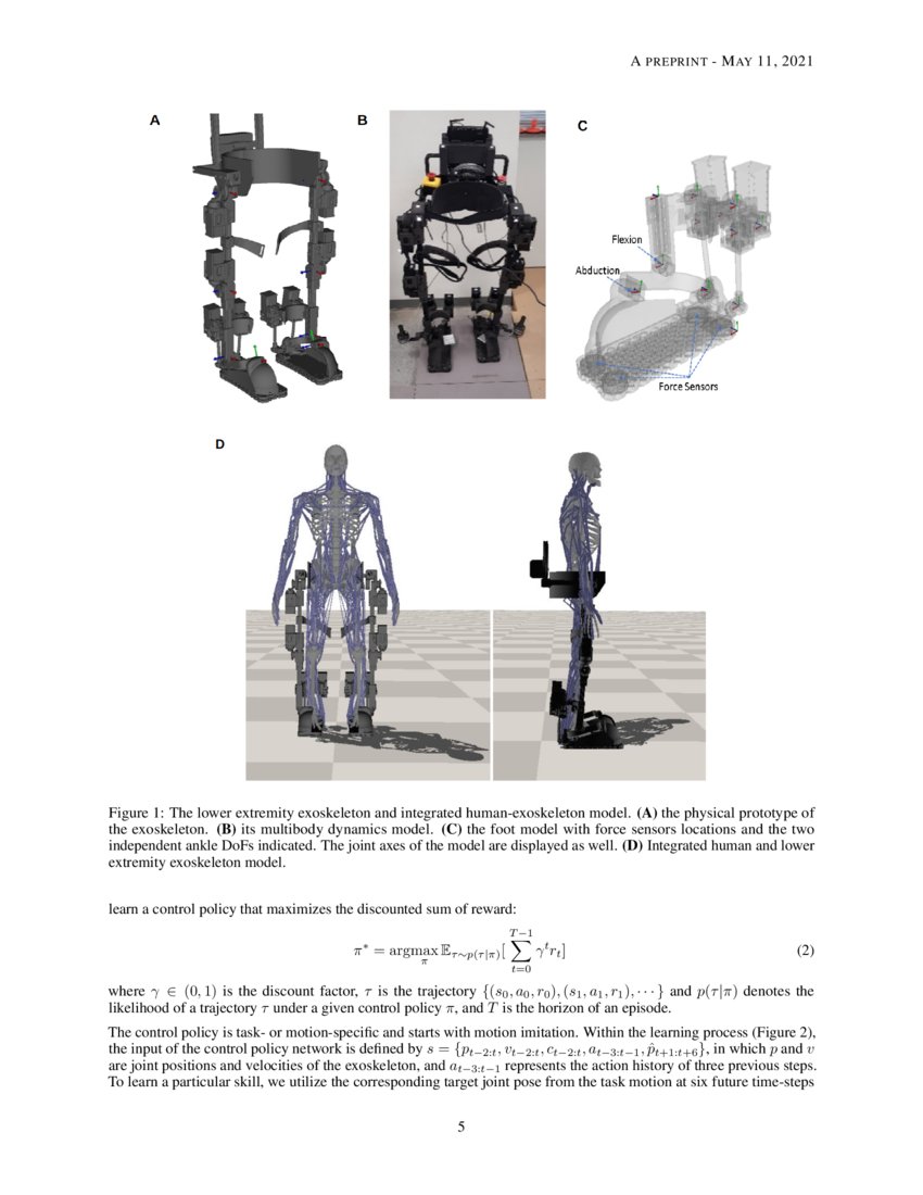 Reinforcement Learning and Control of a Lower Extremity Exoskeleton for ...
