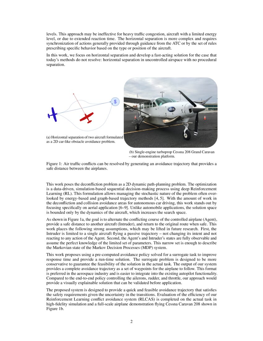 Reinforcement Learning-Based Air Traffic Deconfliction | DeepAI
