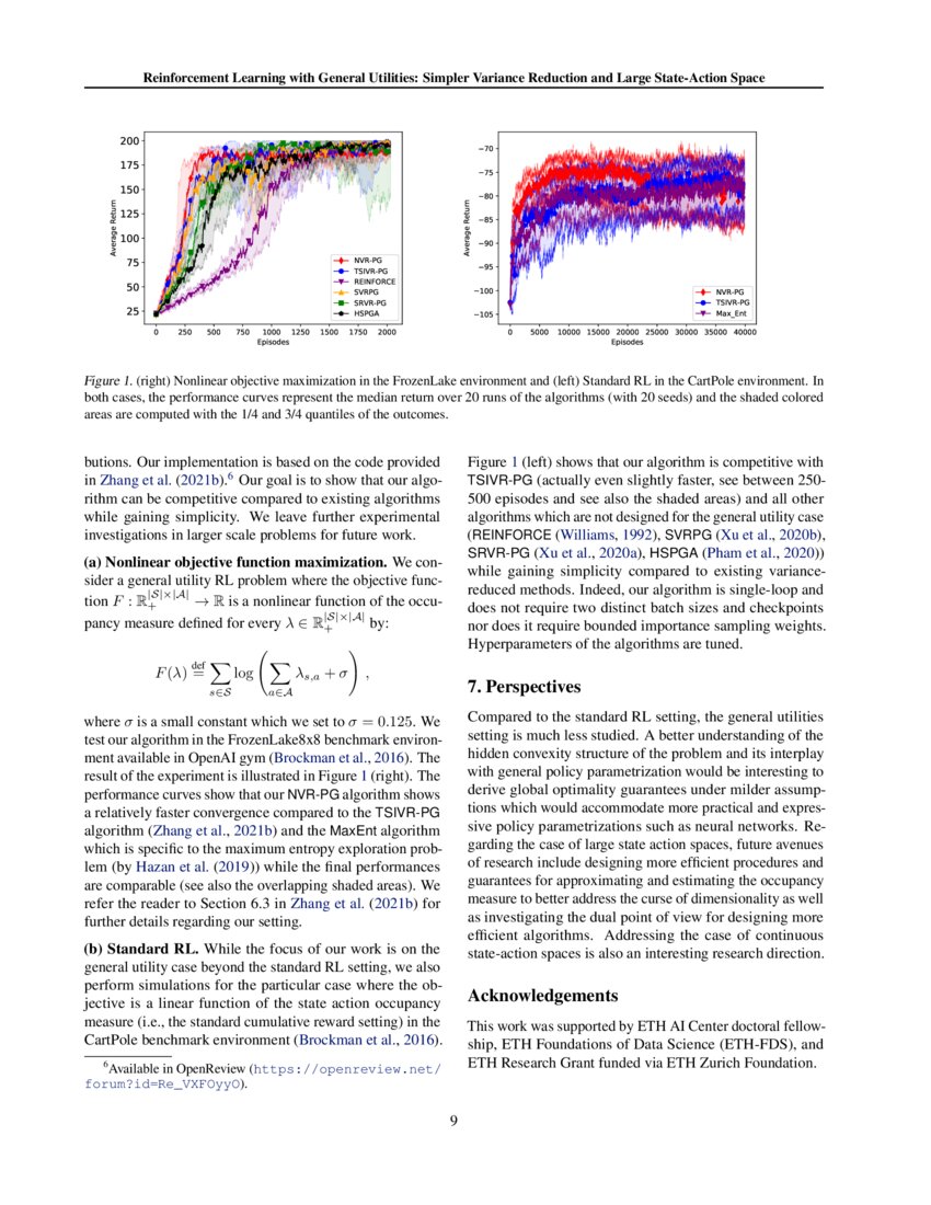 Reinforcement Learning With General Utilities Simpler Variance