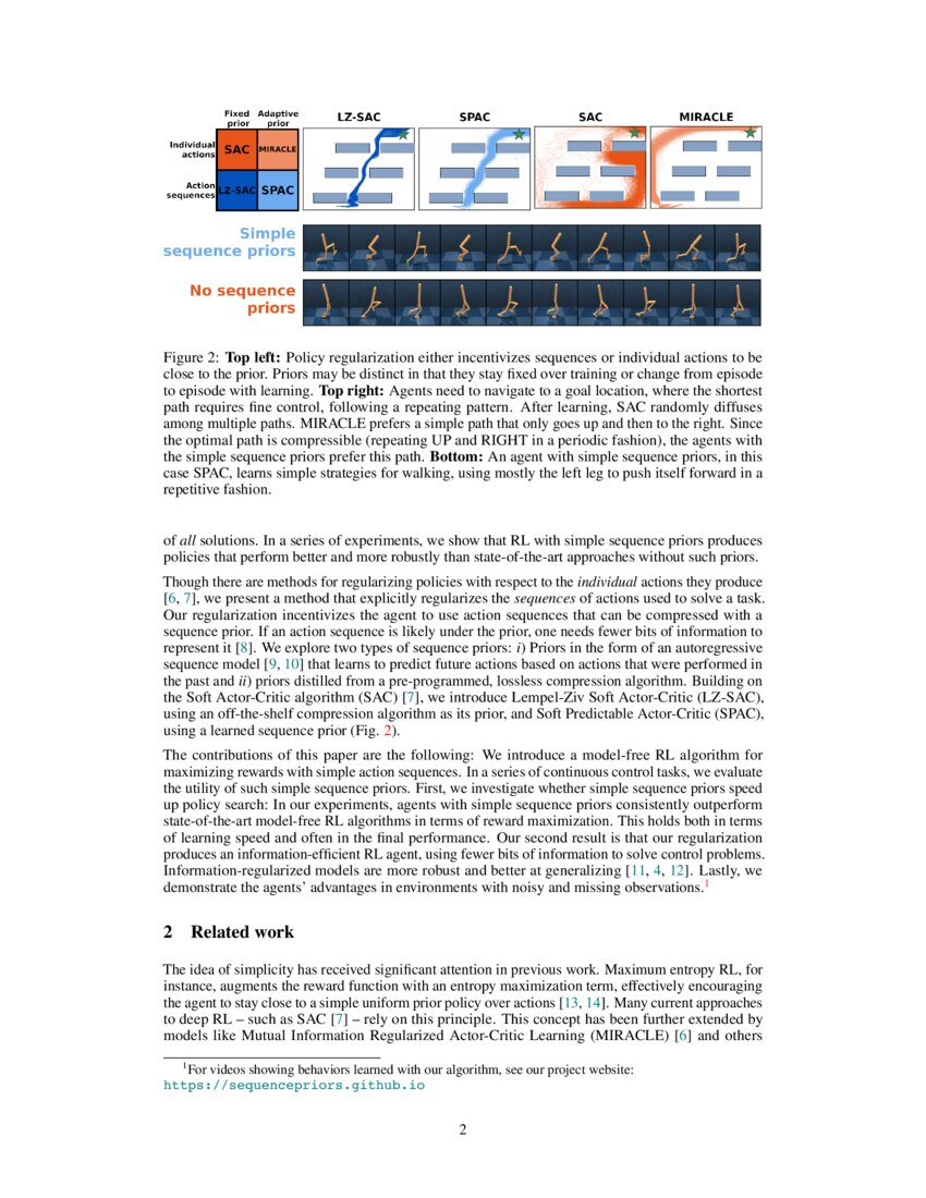 Reinforcement Learning with Simple Sequence Priors | DeepAI