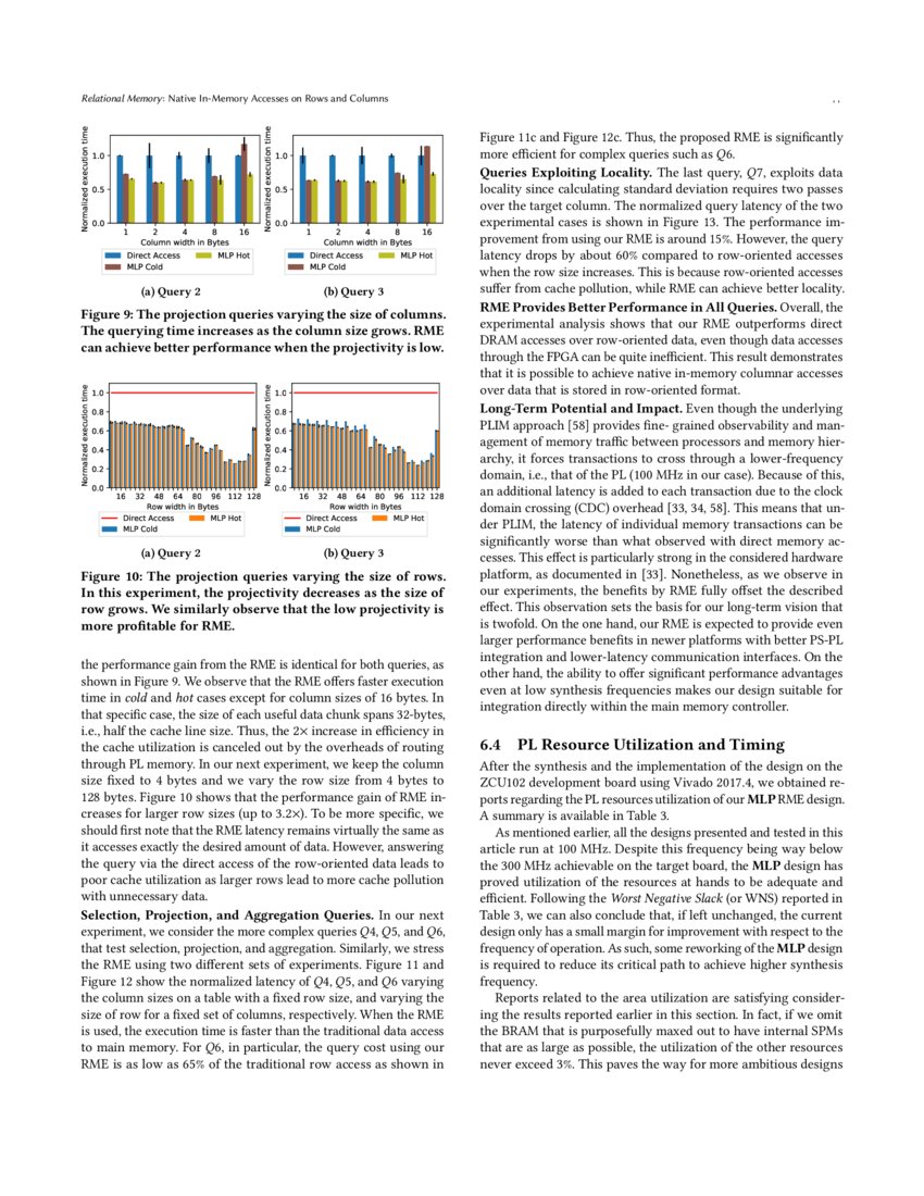 Relational Memory: Native In-Memory Accesses on Rows and Columns | DeepAI