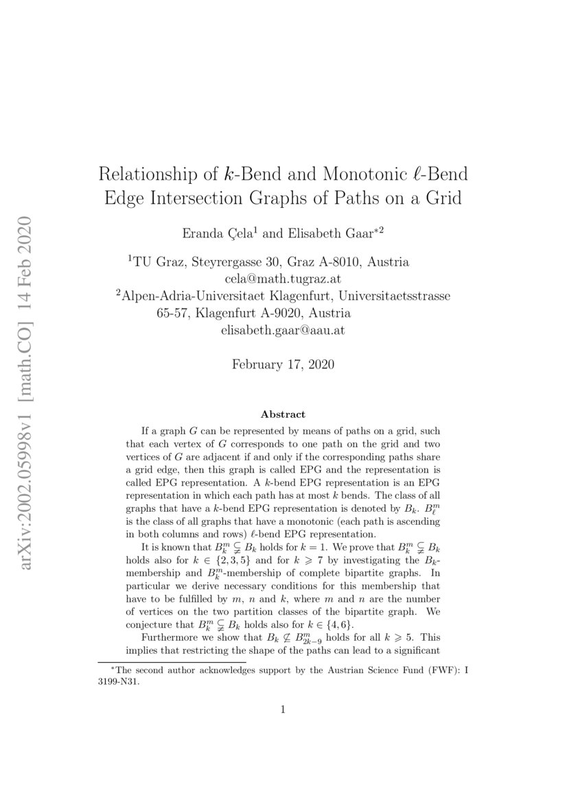 Relationship of k-Bend and Monotonic ℓ-Bend Edge Intersection Graphs of Paths on a Grid | DeepAI