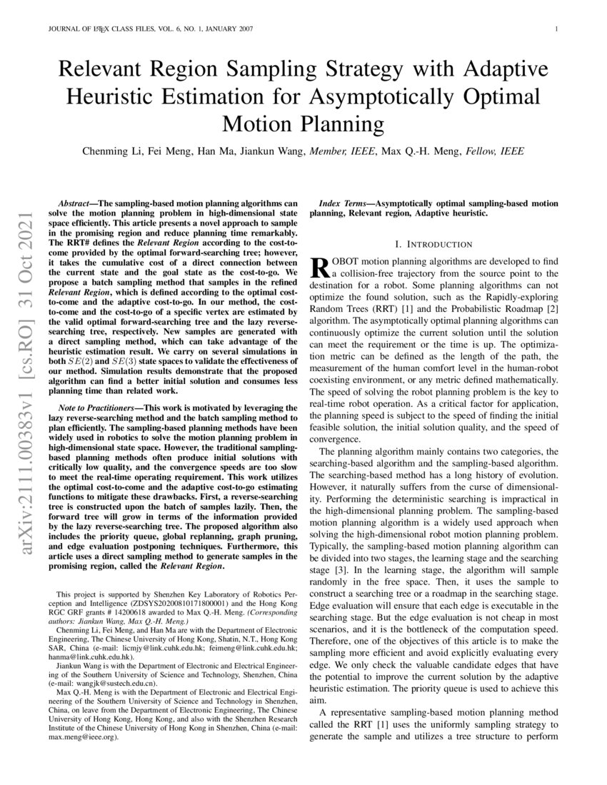 Relevant Region Sampling Strategy With Adaptive Heuristic Estimation For Asymptotically Optimal 5180