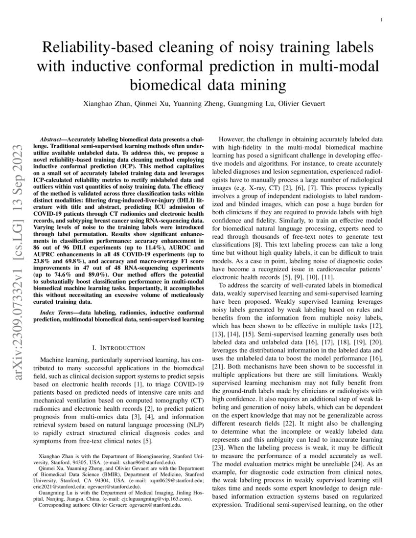 Reliability Based Cleaning Of Noisy Training Labels With Inductive Conformal Prediction In Multi