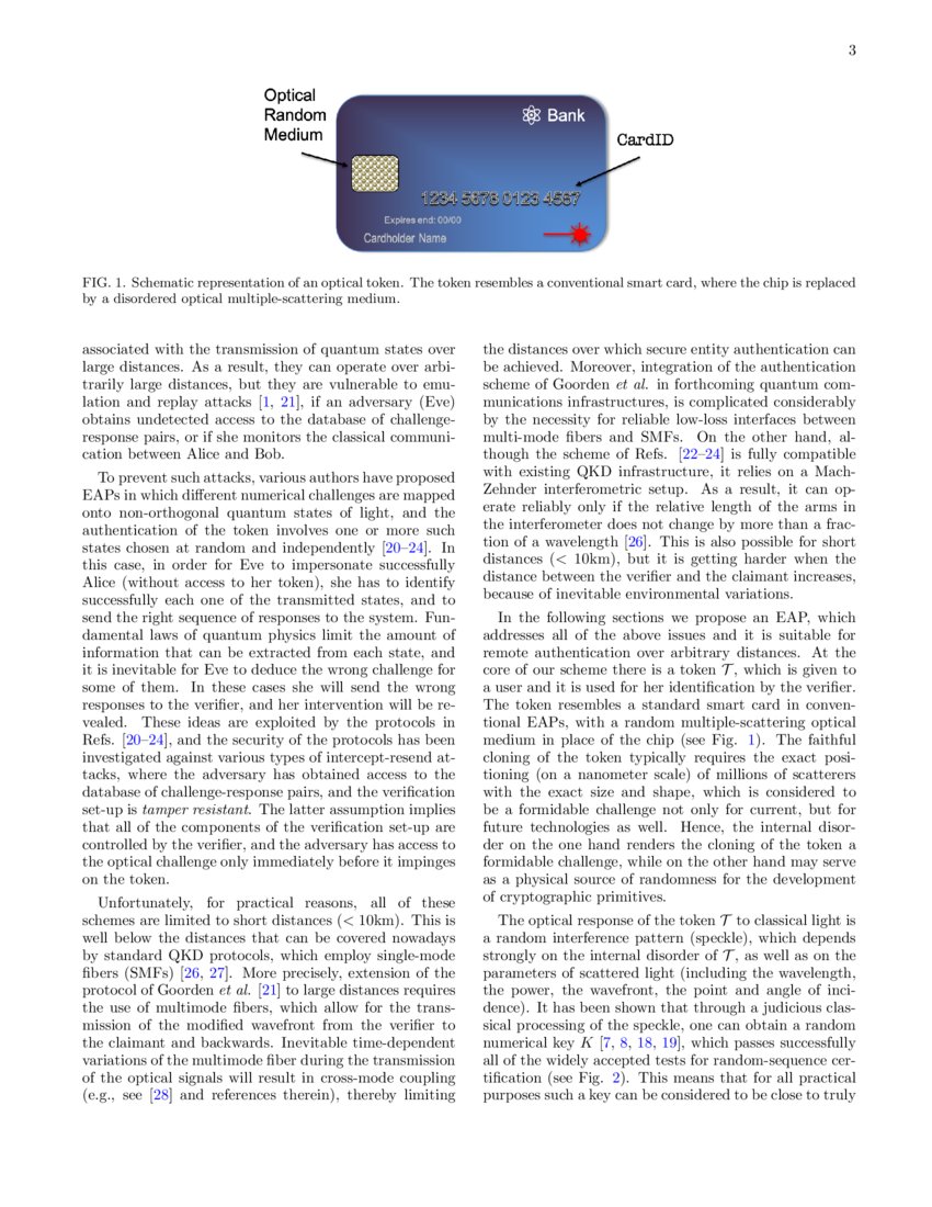 Remote quantum-safe authentication of entities with physical unclonable functions | DeepAI