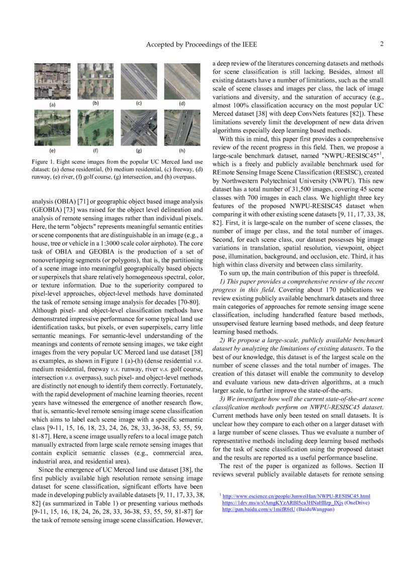 Remote Sensing Image Scene Classification: Benchmark and State of the ...
