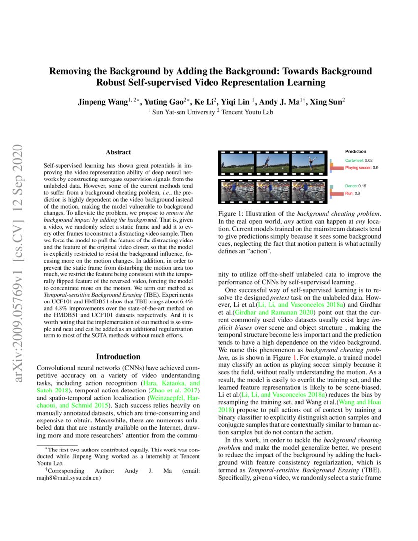 Removing the Background by Adding the Background: Towards Background ...