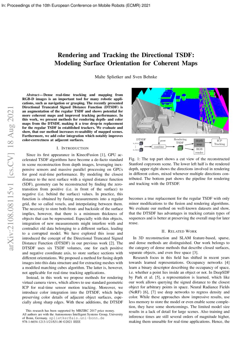 Rendering And Tracking The Directional Tsdf Modeling Surface