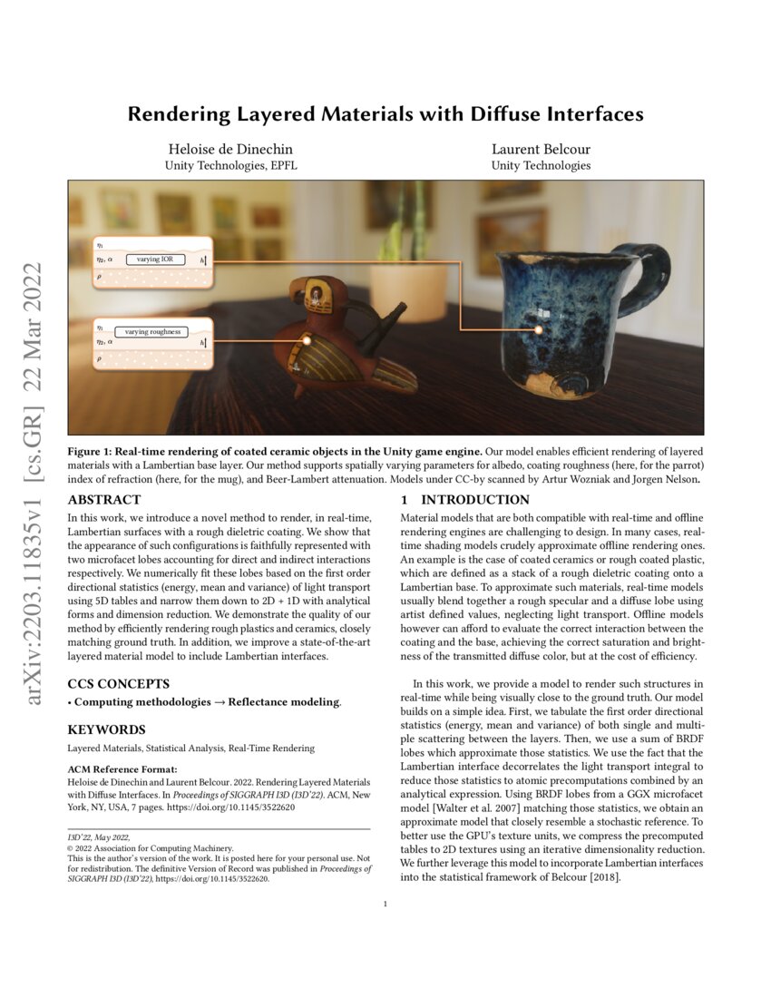 Rendering Layered Materials with Diffuse Interfaces | DeepAI