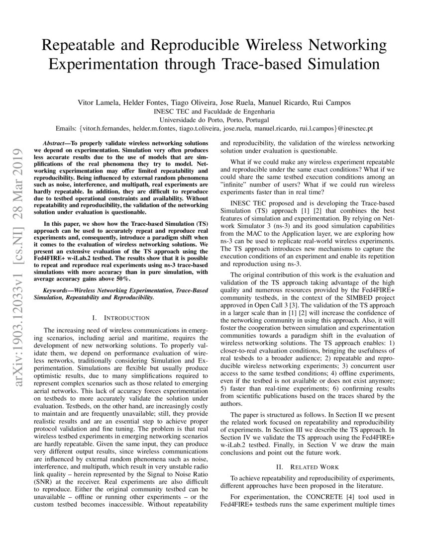 Repeatable and Reproducible Wireless Networking Experimentation through ...