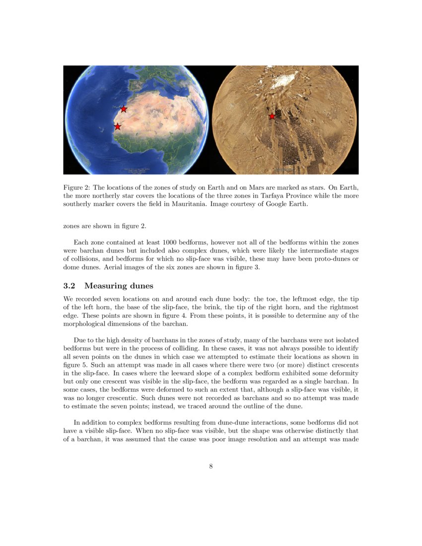 Reproducing size distributions of swarms of barchan dunes on Mars and ...