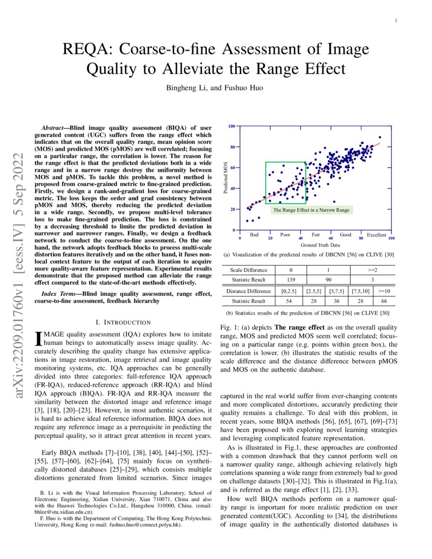 REQA: Coarse-to-fine Assessment of Image Quality to Alleviate the Range ...