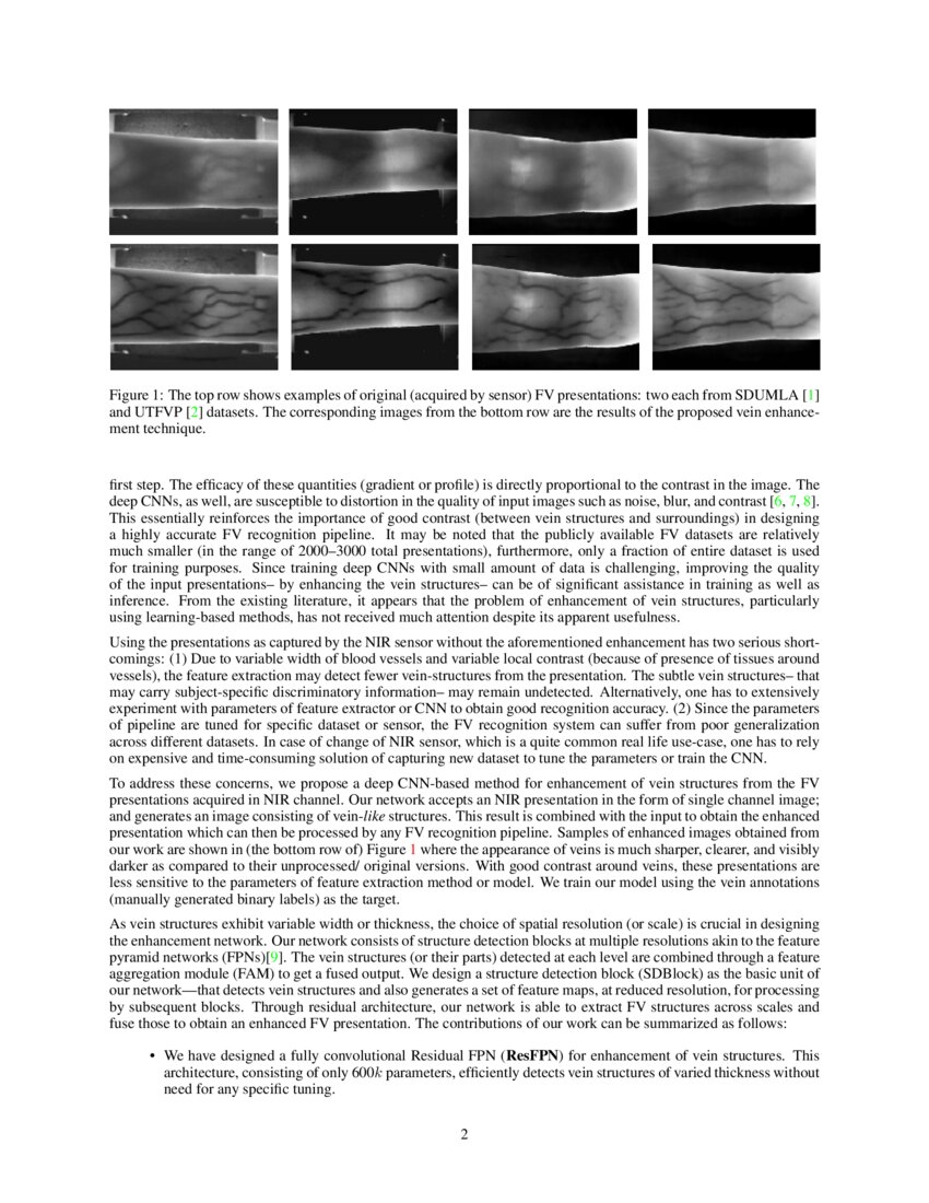 Residual Feature Pyramid Network For Enhancement Of Vascular Patterns Deepai