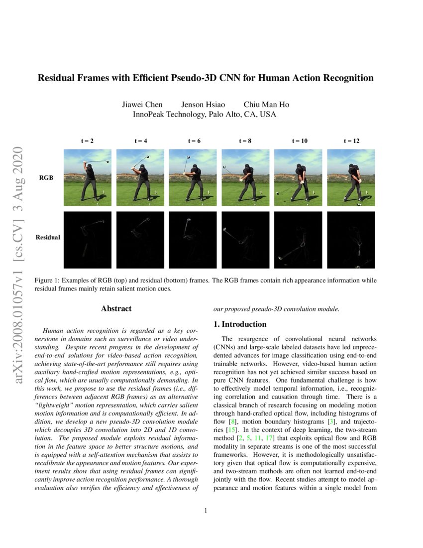 Residual Frames with Efficient Pseudo-3D CNN for Human Action ...