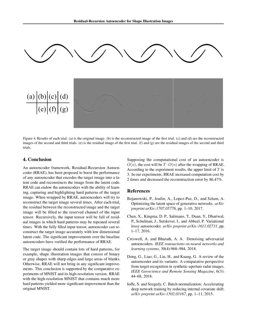Residual-Recursion Autoencoder for Shape Illustration Images | DeepAI
