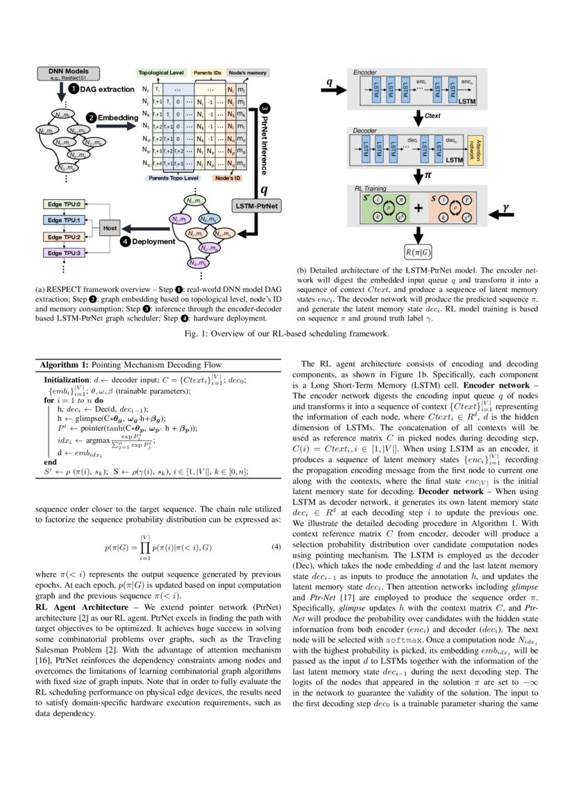 Respect Reinforcement Learning Based Edge Scheduling On Pipelined Coral Edge Tpus Deepai