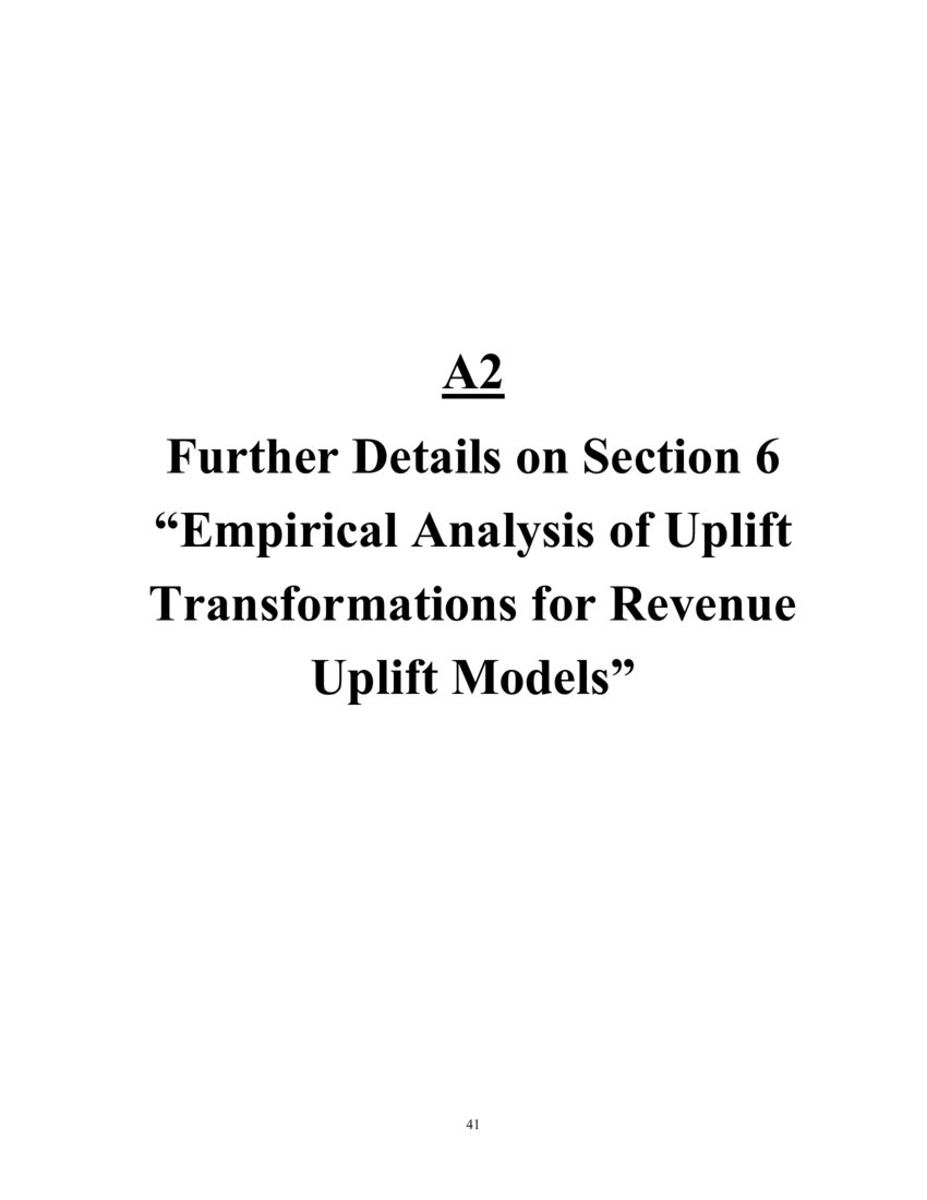 Response Transformation and Profit Decomposition for Revenue Uplift ...