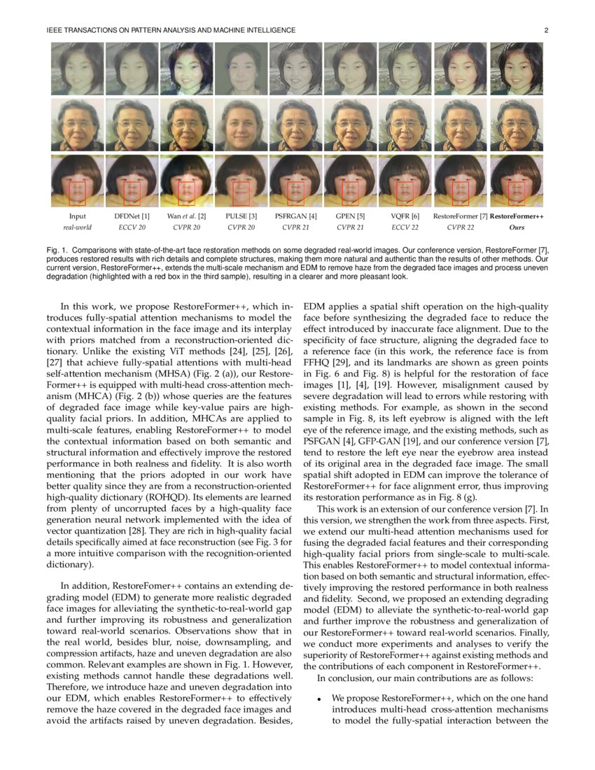 RestoreFormer++: Towards Real-World Blind Face Restoration from Undegraded Key-Value Pairs | DeepAI