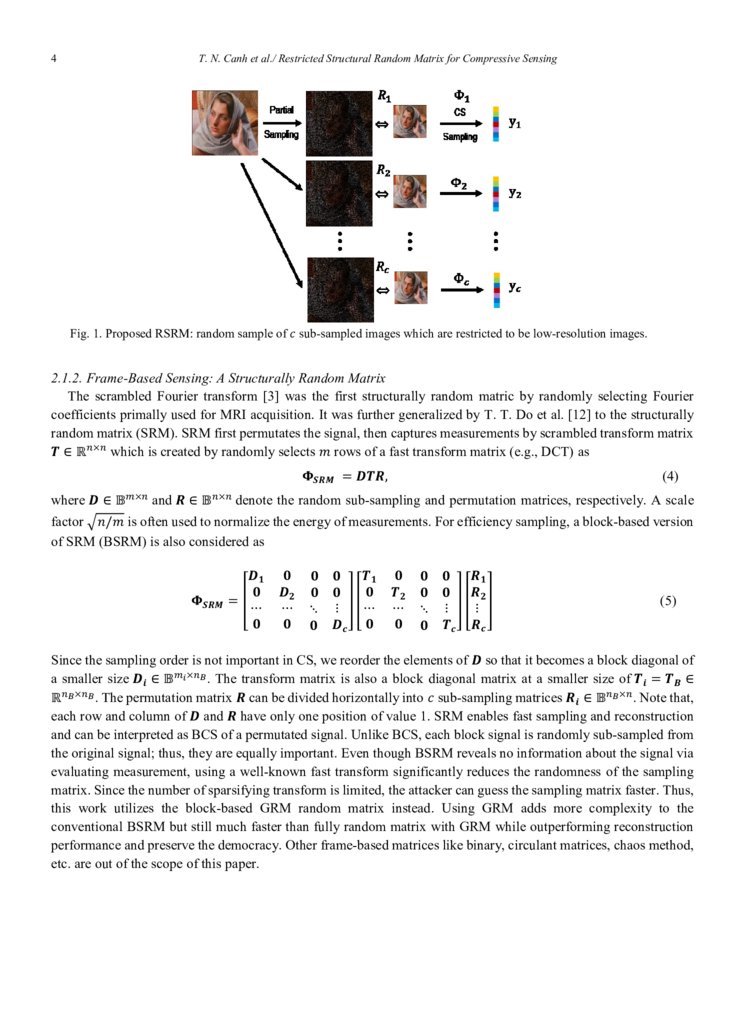 Restricted Structural Random Matrix For Compressive Sensing Deepai
