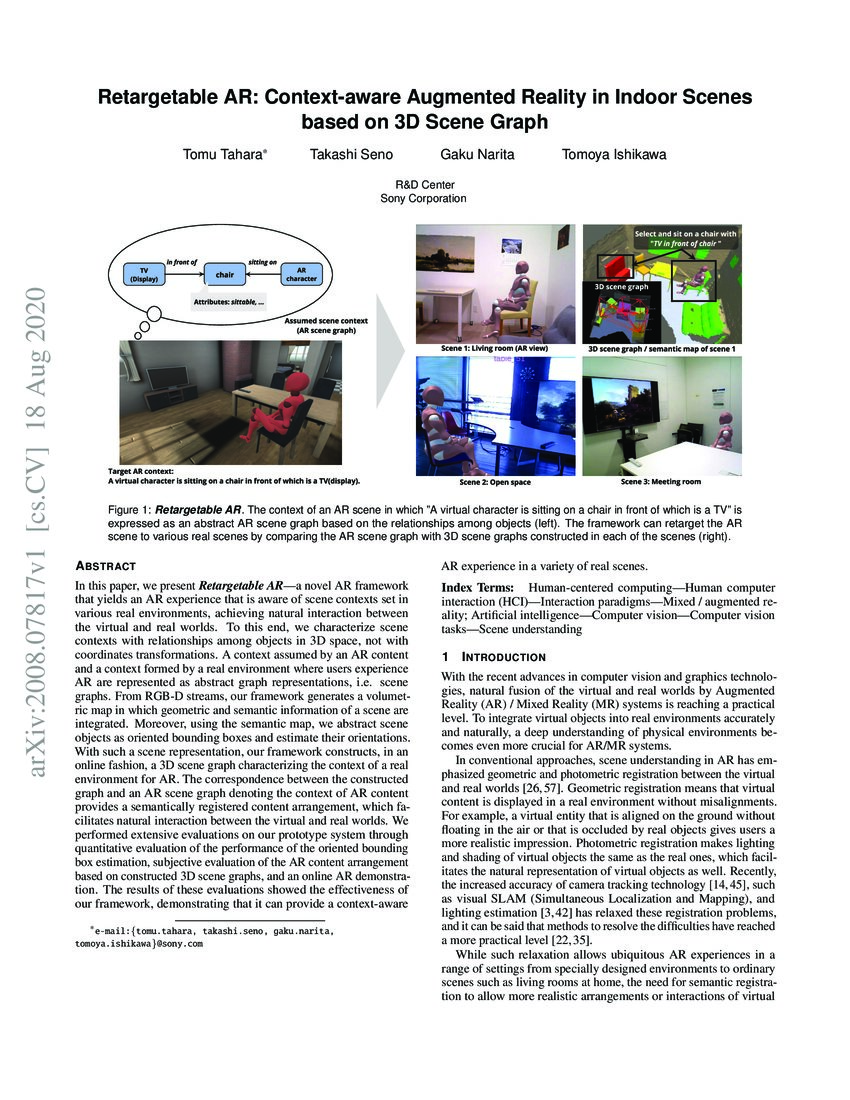 Retargetable AR: Context-aware Augmented Reality in Indoor Scenes based ...
