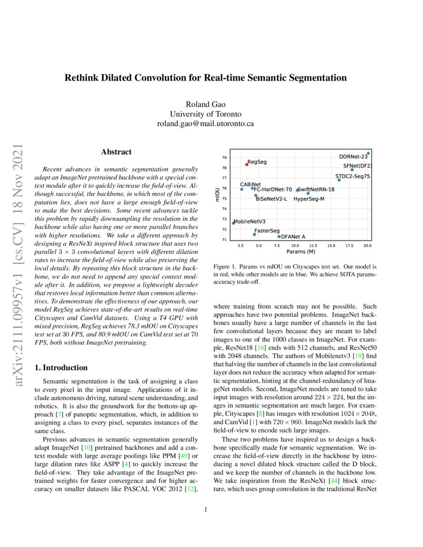 Rethink Dilated Convolution for Real-time Semantic Segmentation | DeepAI