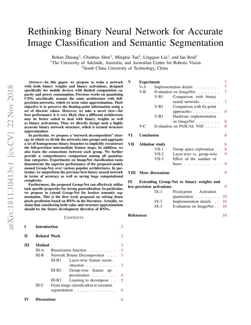 Rethinking Binary Neural Network For Accurate Image Classification And Semantic Segmentation