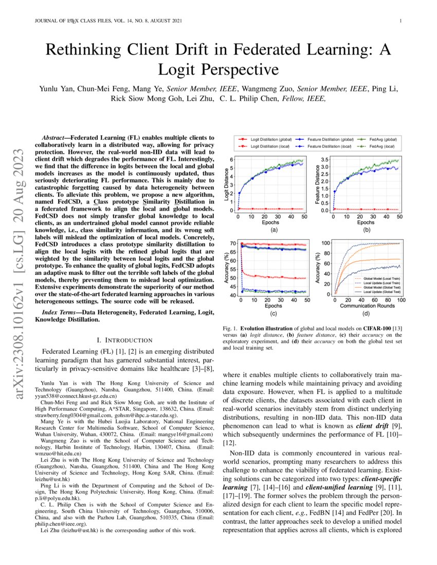 Rethinking Client Drift in Federated Learning: A Logit Perspective | DeepAI