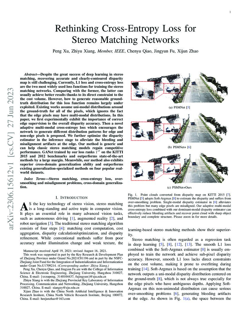 Rethinking Cross-Entropy Loss for Stereo Matching Networks | DeepAI