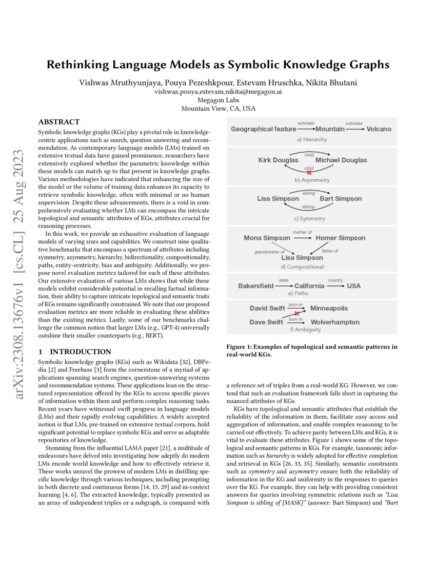 Rethinking Language Models As Symbolic Knowledge Graphs Deepai