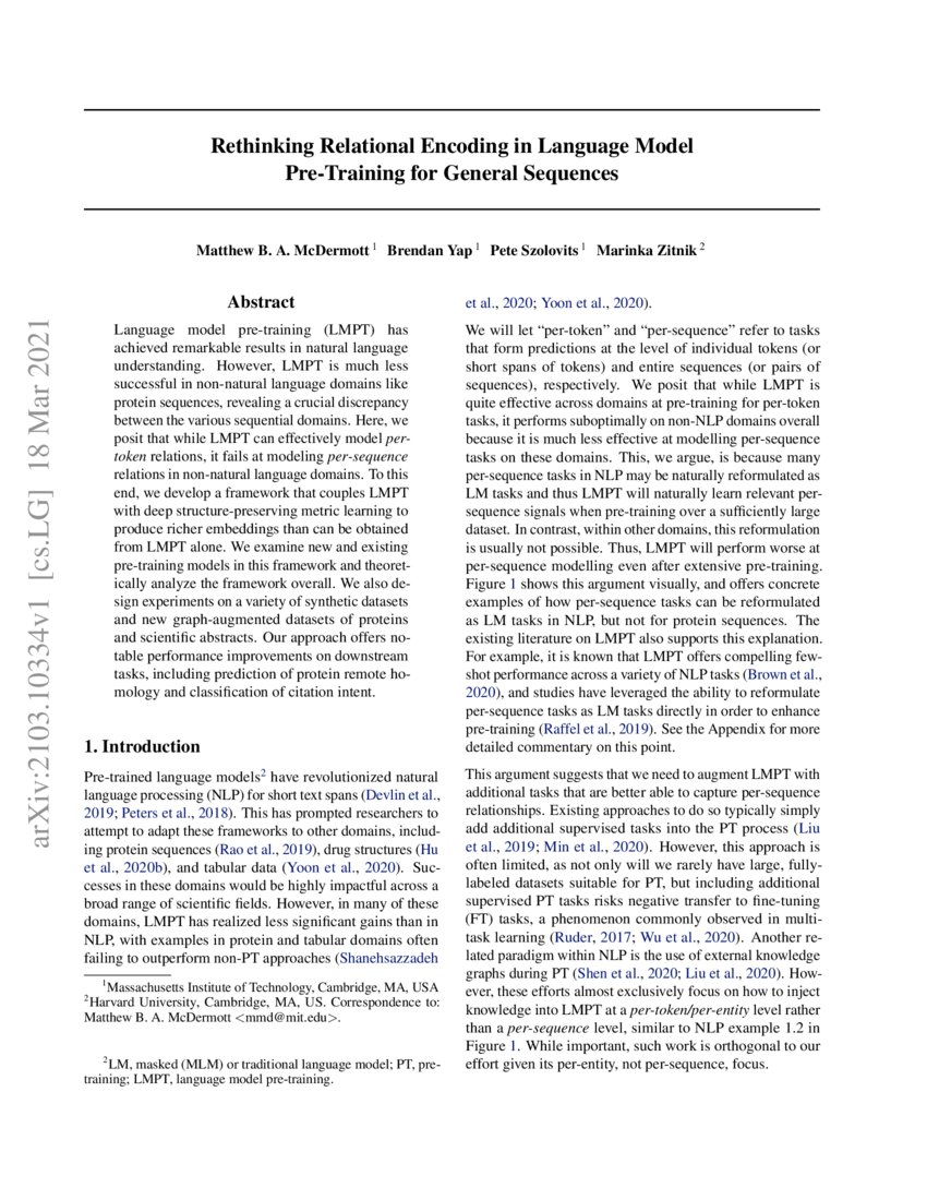 Rethinking Relational Encoding in Language Model: Pre-Training for General Sequences | DeepAI