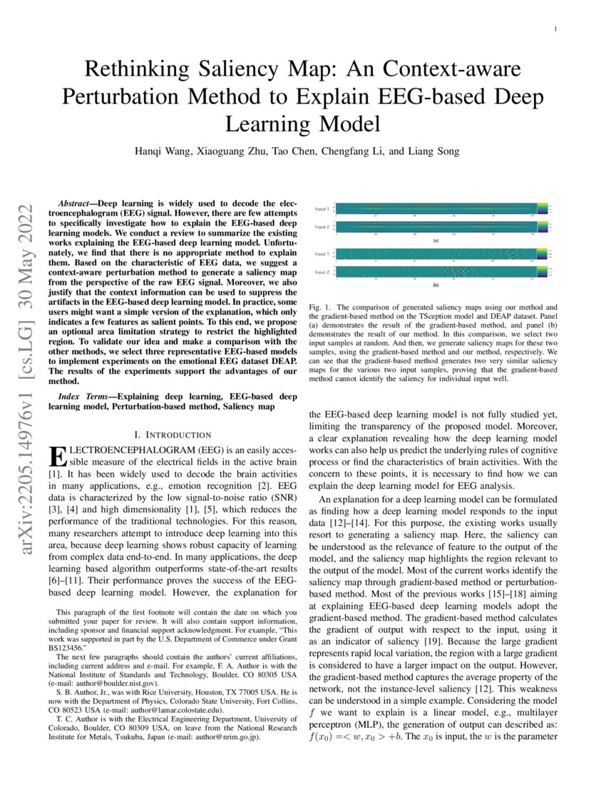 Rethinking Saliency Map: An Context-aware Perturbation Method to ... Rethinking Saliency Map: An Context-aware Perturbation Method to ...