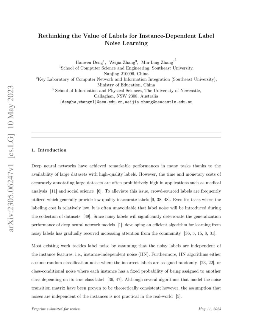 Rethinking The Value Of Labels For Instance Dependent Label Noise