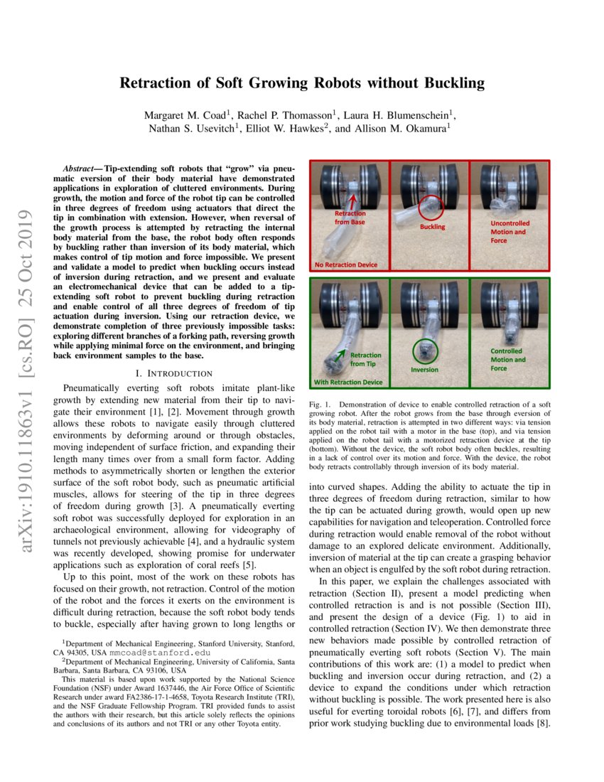 Retraction of Soft Growing Robots without Buckling | DeepAI