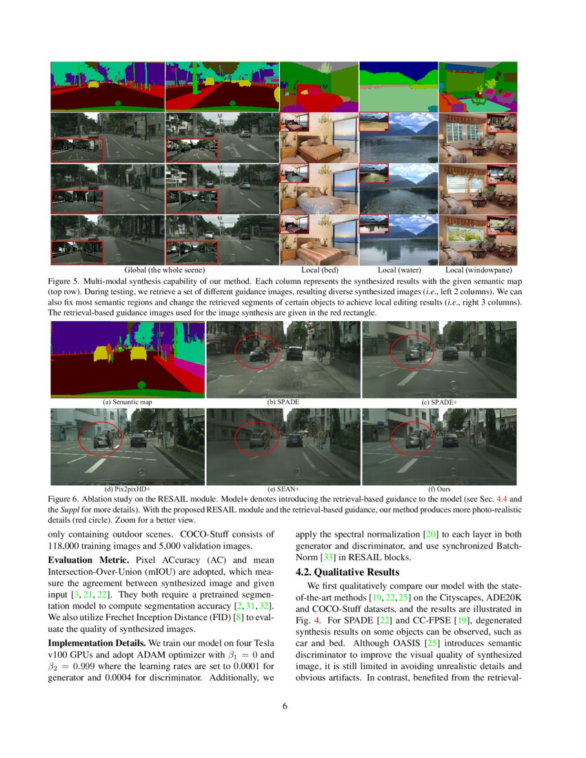 Retrieval-based Spatially Adaptive Normalization for Semantic Image Synthesis | DeepAI