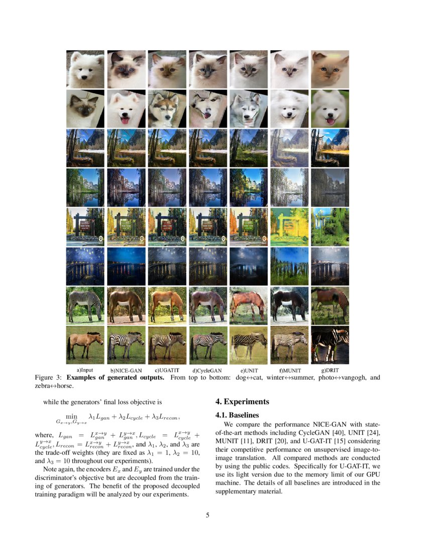 Reusing Discriminators for Encoding Towards Unsupervised Image-to-Image Translation | DeepAI
