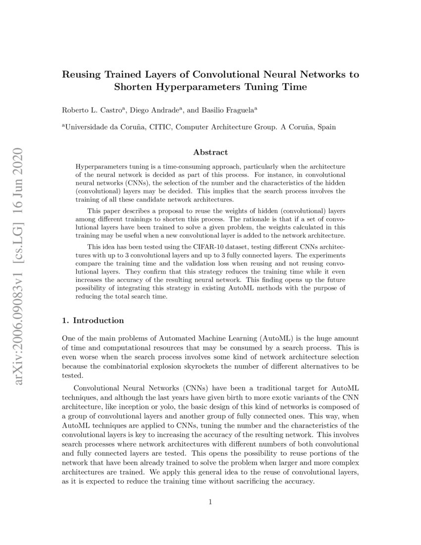 Reusing Trained Layers of Convolutional Neural Networks to Shorten ...