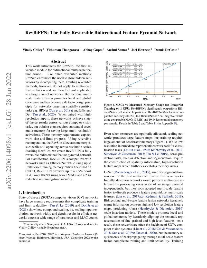 Revbifpn The Fully Reversible Bidirectional Feature Pyramid Network Deepai