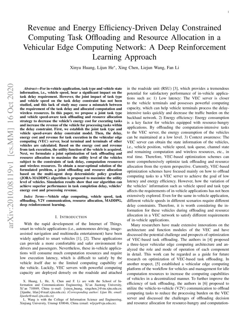 Revenue and Energy Efficiency-Driven Delay Constrained Computing Task ... Revenue and Energy Efficiency-Driven Delay Constrained Computing Task ...