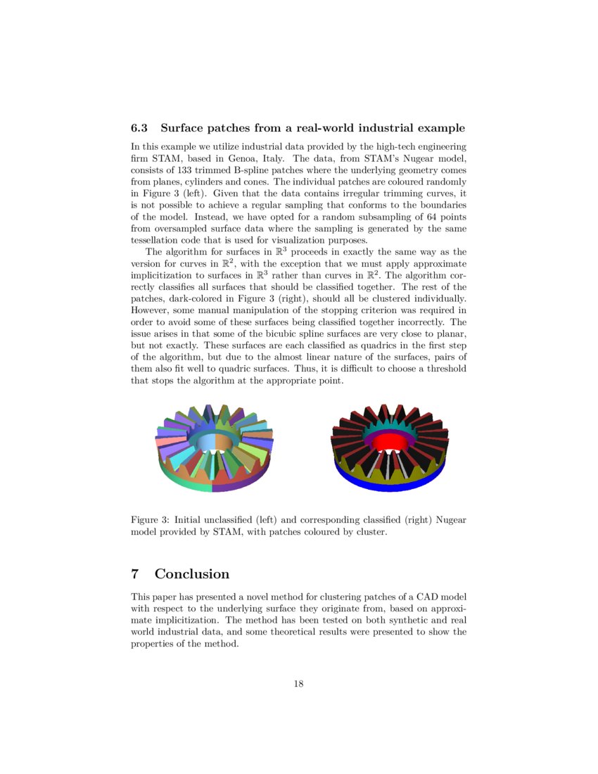 Reverse Engineering Of Cad Models Via Clustering And Approximate Implicitization Deepai 